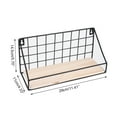 S/M/L Wooden Iron Wall Shelf Wall-Mounted Storage Rack Small Items ...