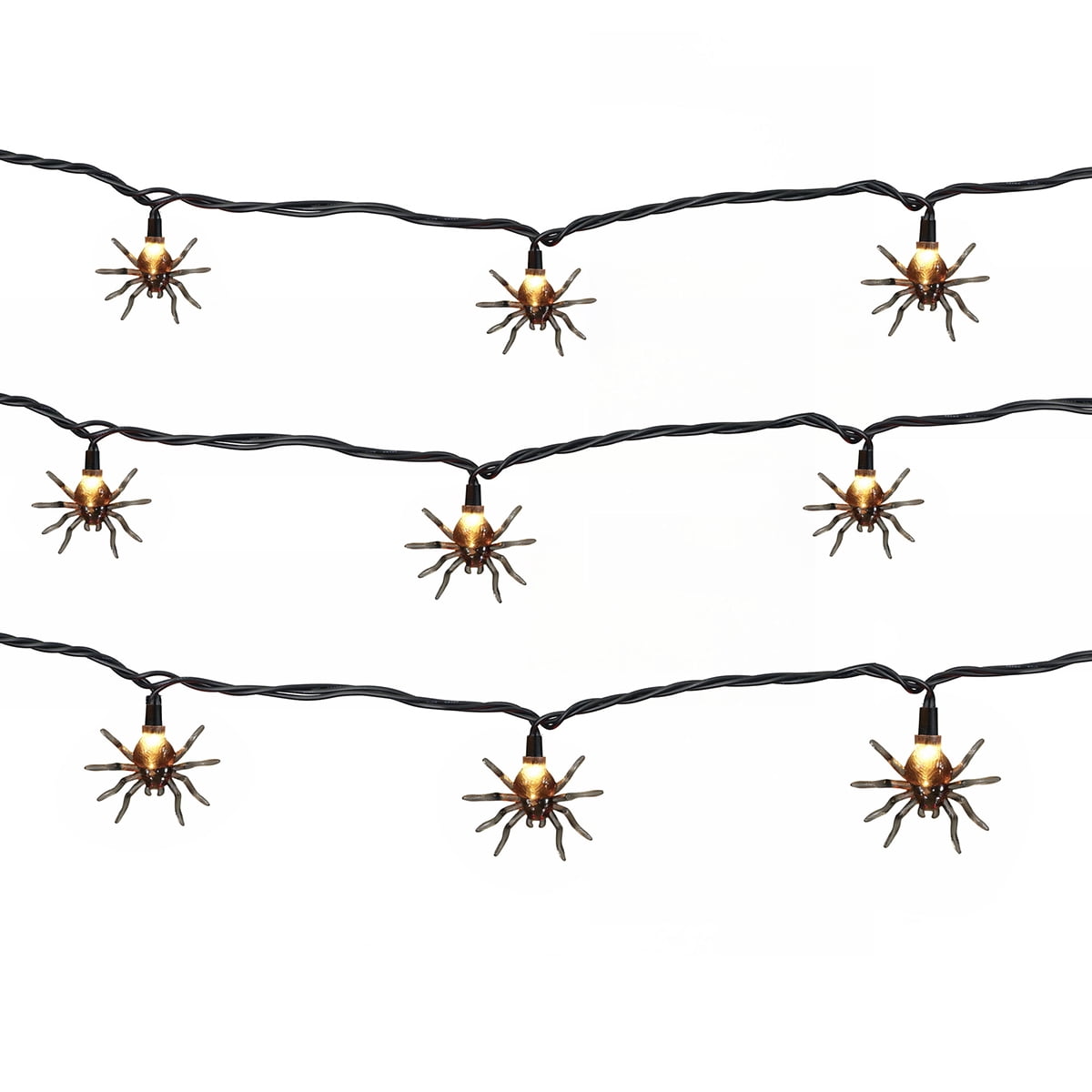 10-Count Black Spider Incandescent String Lights, Indoor/Outdoor ...