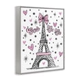 Stupell Industries Ooh La La Polka Dots Eiffel Gray Framed Giclee Art ...