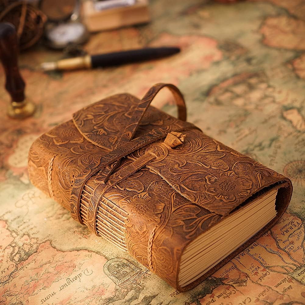 Click here for Hizhijian Vintage Leather Journal Antique Handmade... prices