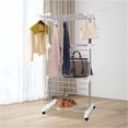 4 Tier Folding Drying Rack Clothing Clothes Horses Rack Stainless Steel ...