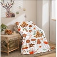 Christmas Gingerbread Man Throw Blanket, Winter Cute Star Snowflakes ...