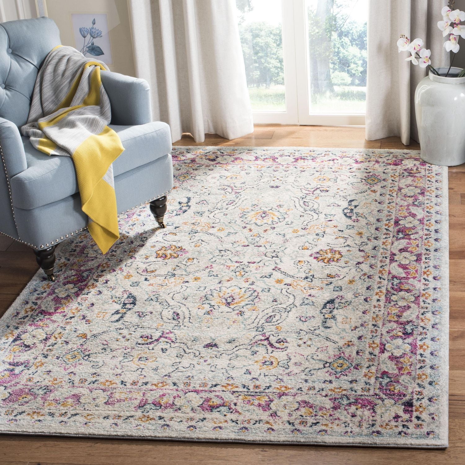 Click here for Safavieh Madison Aylmer Floral Bordered Area Rug 8... prices