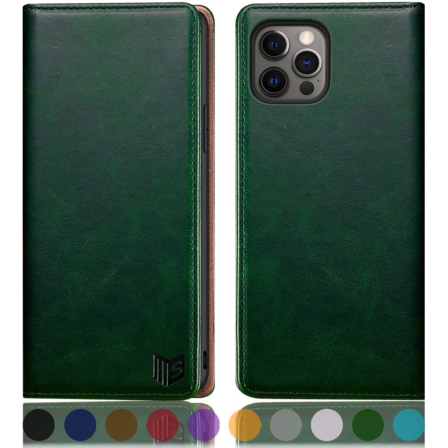 for iPhone 12 Pro Max Leathel Wallet case with RFID Blocking Credit ...