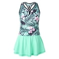 Haitryli Big Girls Fashion Tankini Sets 3 Pieces Swimsuit Sleeveless Racerback Top With Bottoms