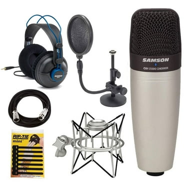 Samson C01 Studio Condenser Mic + Mic stand & mic pop filter combo ...