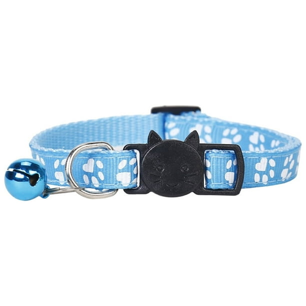 SHAR Sky Blue Fingertoys Adjustable Kitten Collar with Bell and Safety ...