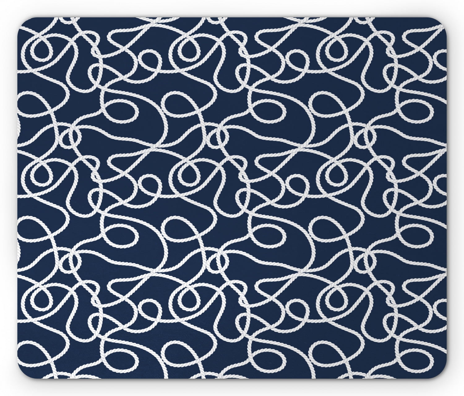 Navy Mouse Pad, Under the Sea Atlantic Ocean Inspired Tangled Boat Ship ...