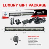 MICTUNING Magical M2 RGBW LED Light Bar - Dual Row 32 Inch Off Road ...