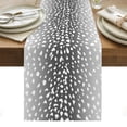 Art Ash Gray Table Runner, Vintage White Polka Dots Gray Ombre ...