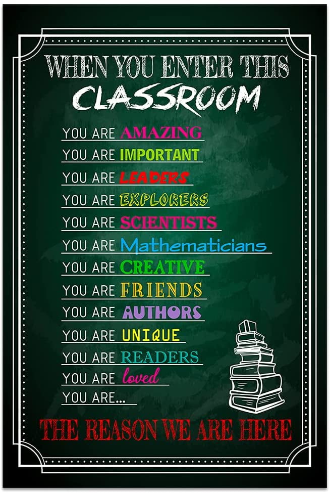 Classroom Rules Poster,12" x 18" Motivational Classroom Poster,Back to ...