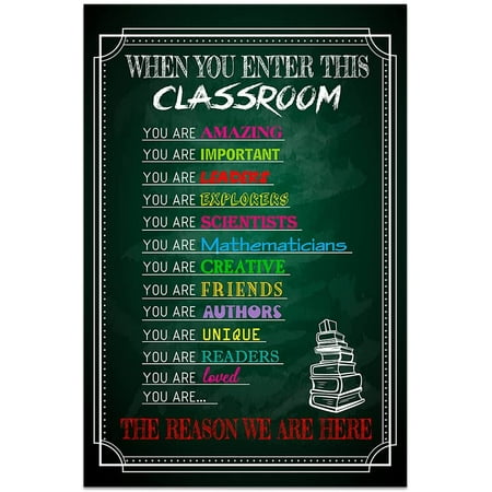 Classroom Rules Poster,12" x 18" Motivational Classroom Poster,Back to ...