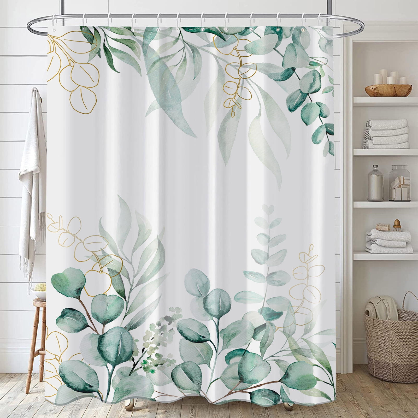 Click here for Flmtop Green Leaf Shower Curtain Banana Leaf Palm... prices