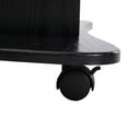 HOMCOM Height Adjustable Laptop Cart, Rolling Mobile Podium Desk, Black ...