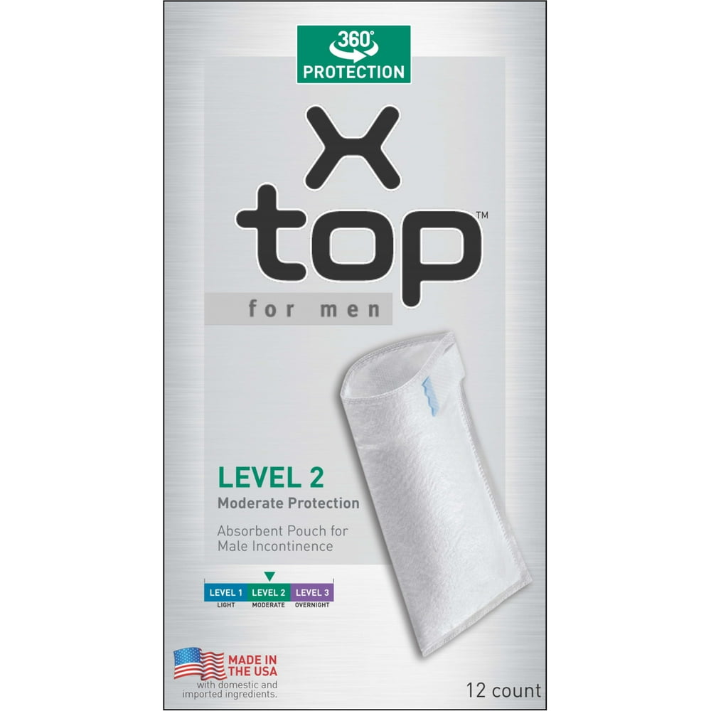 X Top For Men Level 2 Medium Protection Male Incontinence Pouch 12