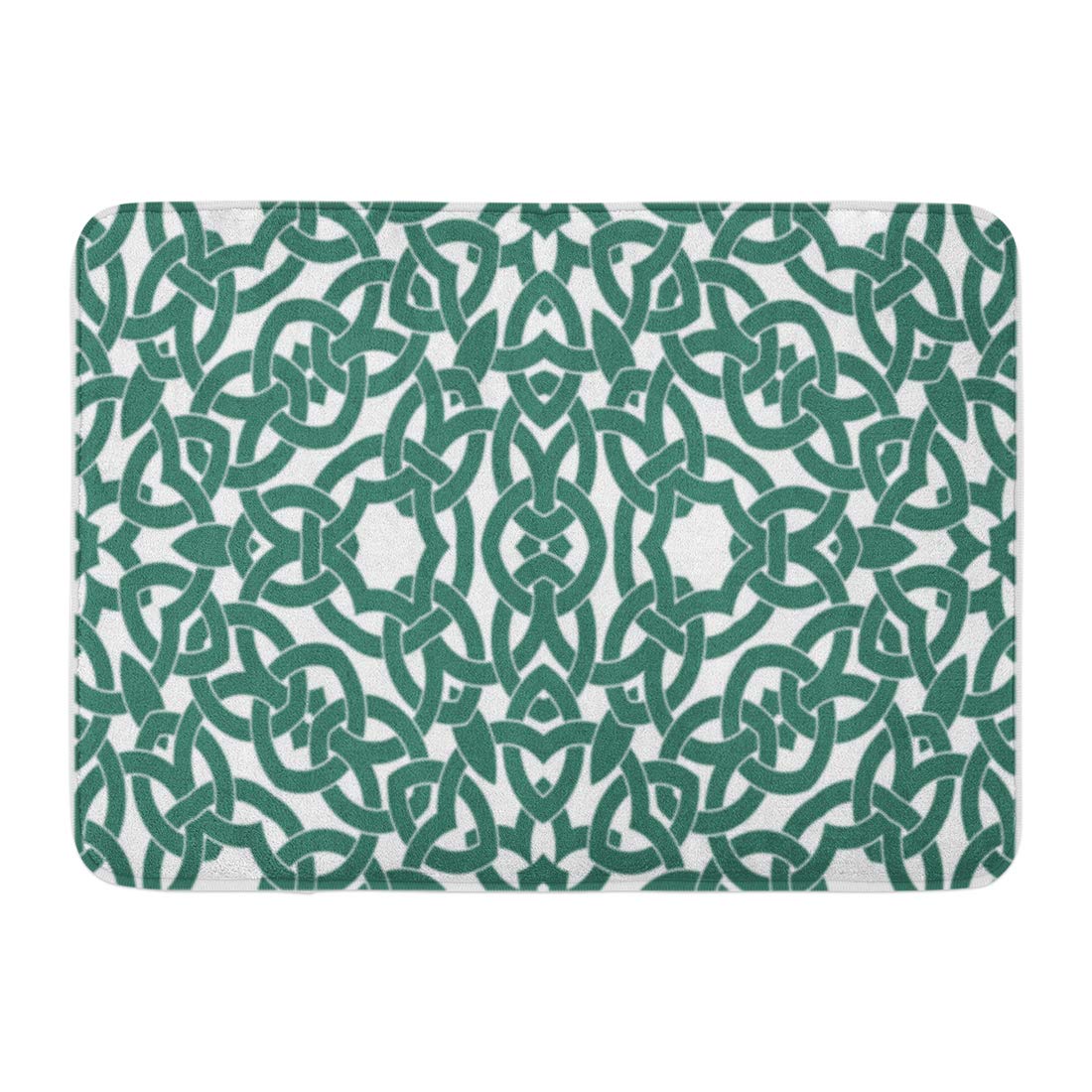 LADDKE Abstract Seamless Pattern with Celtic Knot Ornament of Teal and ...