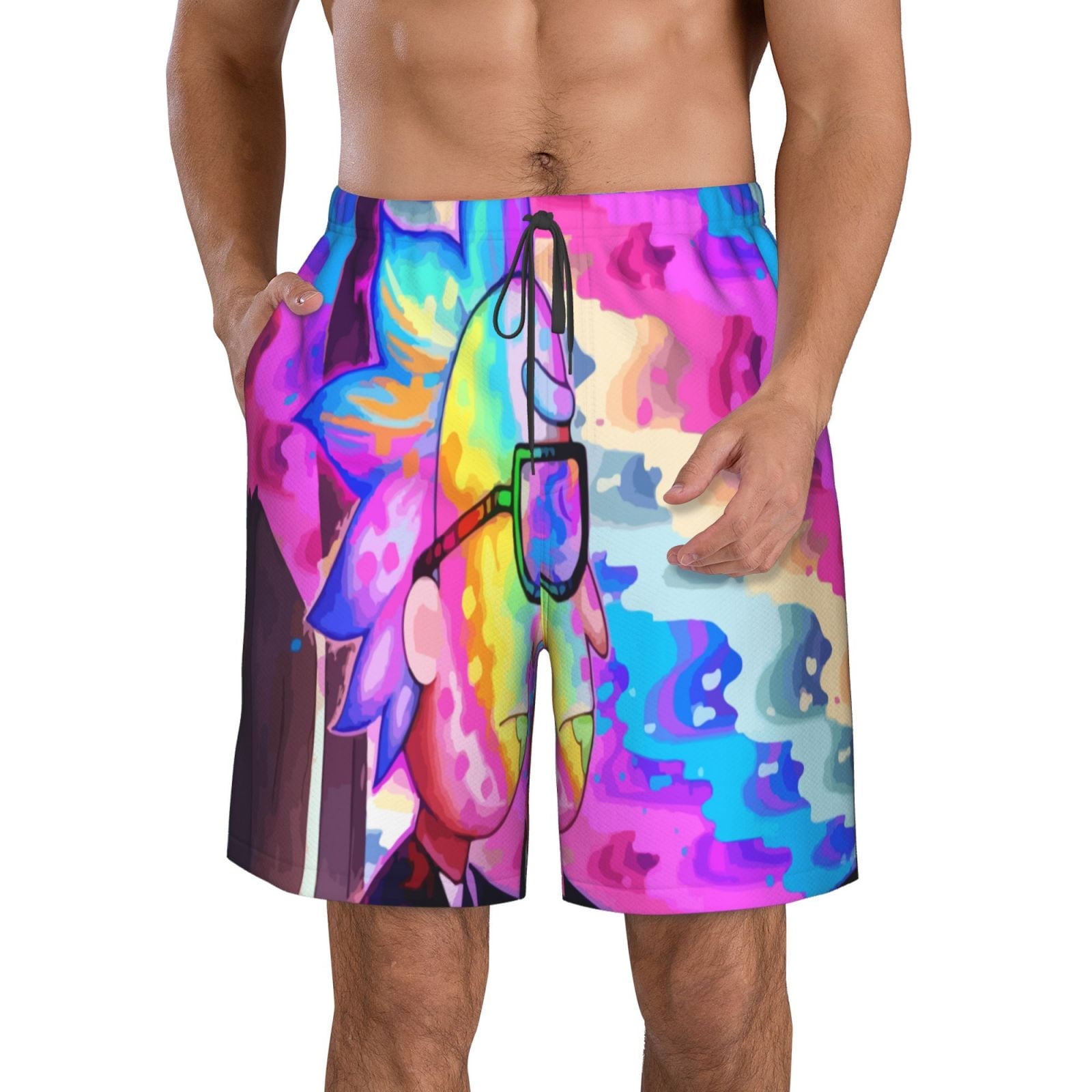 Click here for Sixfairde Mens Casual Rick And Morty Swim Trunks Q... prices