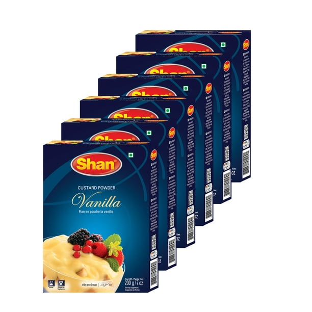 Shan Vanilla Custard - 200g Powder (Pack of 6)| Easy to Cook | Sweet ...