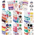 8 Sheets Educational Dress Up Puzzle Sticker Decorative Sticker For ...