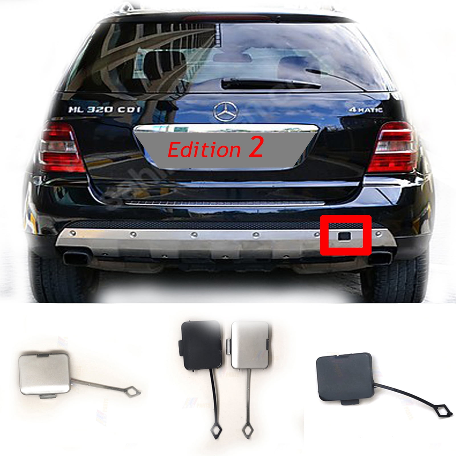 Trimla Edition2 Rear Tow Cover for 06-09 Mercedes Benz ML X164 U89 Fit ...