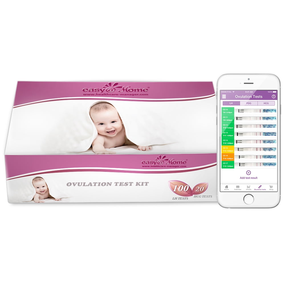 Easy@Home 100 Ovulation Test and 20 Pregnancy Test Strips, Ovulation ...