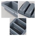 4 Pack Plastic Cutlery Bin, 4 Compartment Silverware Bin, Gray ...