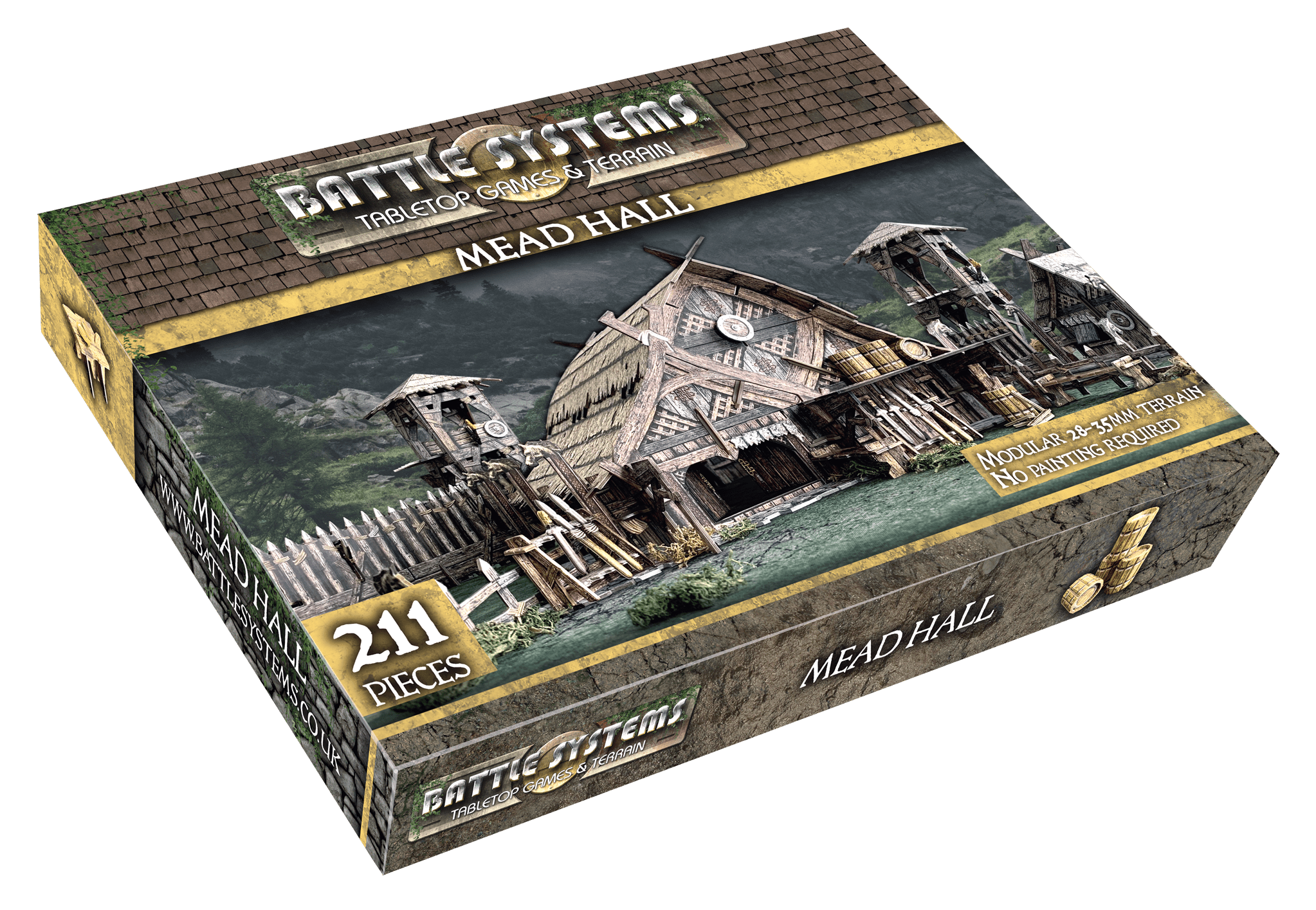 Battle Systems Fantasy Terrain Mead Hall - 28-35mm DND D&D RPG Wargames ...