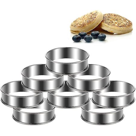 8 Pieces Cake Ring Baking Rings Cake Ring Crumpets Rings Round ...