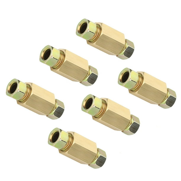 keepw 6PACK 3/8 Inch-24 Threads Brake Line Fittings Brake Line Fitting ...