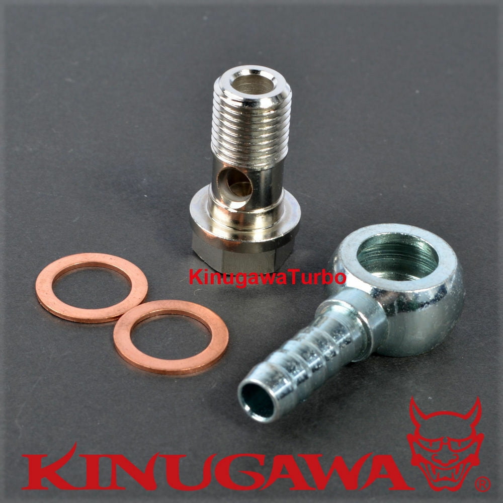 Kinugawa Turbo Water Banjo Fitting M18x1.5 to 3/8" (9.5mm) Hose Barb GT40 GT42 - Walmart.com