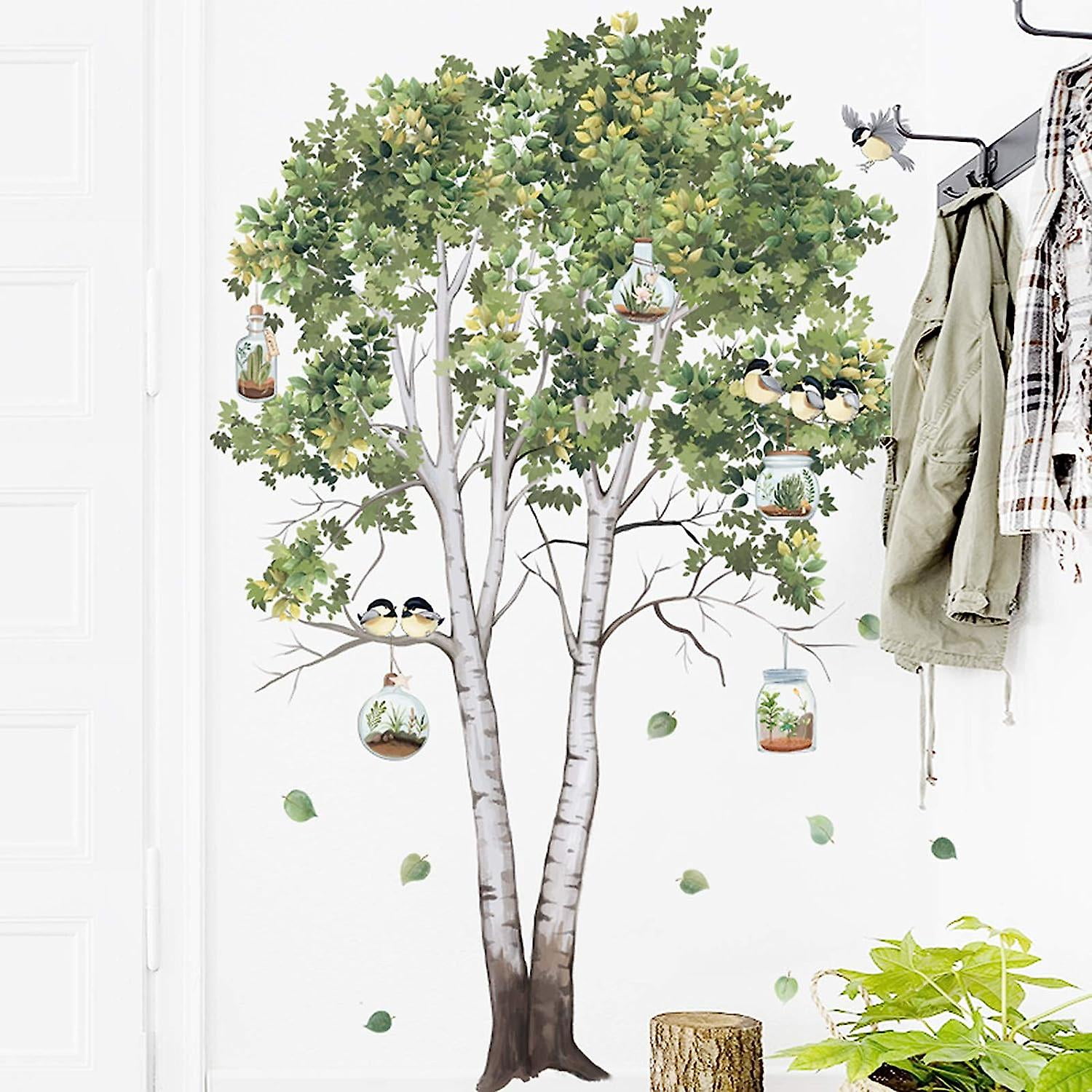 Tropical Greenery Wall Decals, Removable Tree Wall Decals, Birch Tree ...
