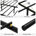 Oyang Metal Platform Bed Frame, Mattress Foundation with Vintage ...