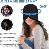 IDFINE Migraine Relief Cap, Hot Cold Compress Gel Wrap, Black Ice Pack ...