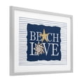 Stupell Industries Beach Love Seashells Gray Framed Print Under Glass ...