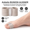 Askelo Bunion Aligner, Toe Spacers for Women Men, Toe Separators for ...