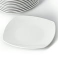 Elama Professional Kitchen 12 Piece Porcelain Square Dinner Plate Set ...