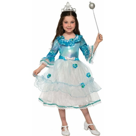 Forum Novelties Girl's Princess Flora Costume Dress, Blue, Large ...