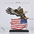 4th of July Flag Eagle Resin Ornament - Patriotic Table Sculpture Decor ...