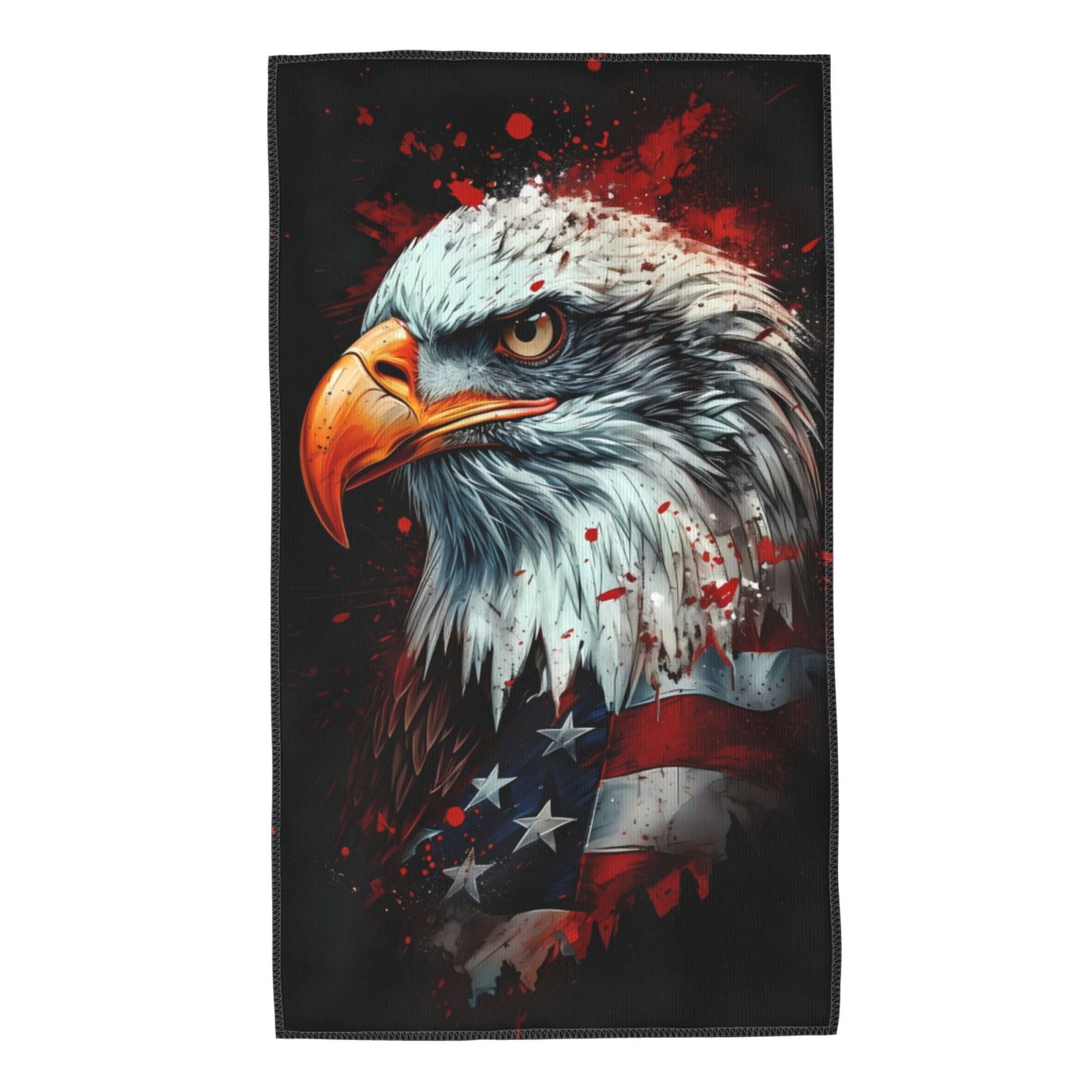 Fotbe USA Bald Eagle Toalla Premium con Patrón, Toalla de Microfibra de ...