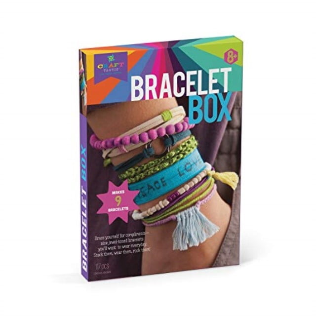 Craft-tastic – Bracelet Box – Jewelry Making Craft Kit Includes 9 DIY ...