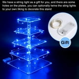 Vdomus 5 Tier Acrylic Cupcake Stand with LED Lights, Dessert Tower ...