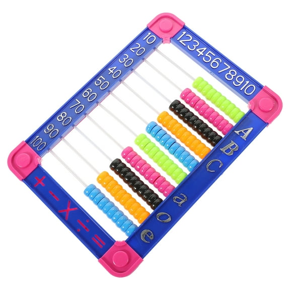 Colorful Abacus Beads Counting Toy 10 Rows Abacus Learn Math, with 100 ...
