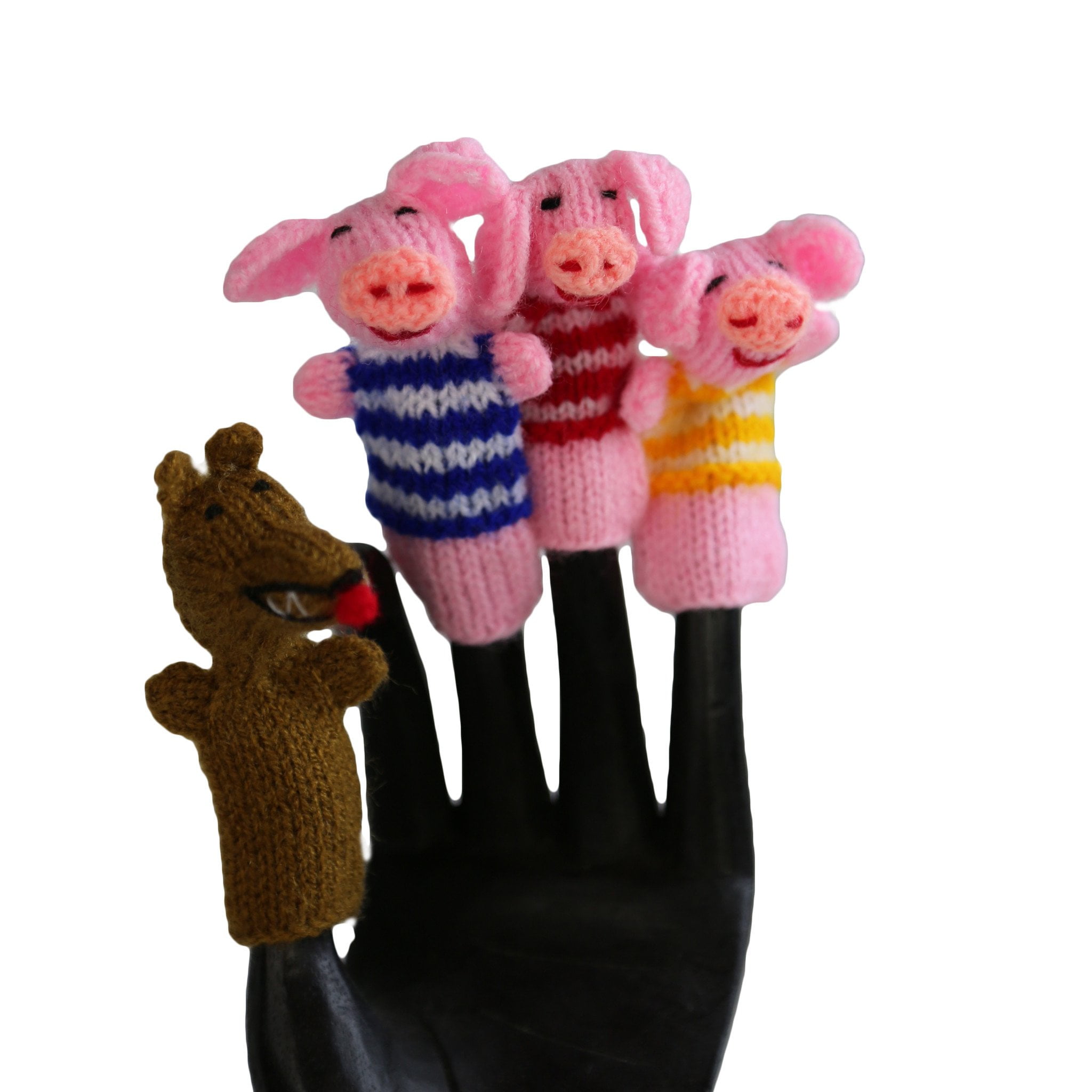3 Little Pigs Finger Puppet Set of 4 - Global Handmade Hope - Walmart.com
