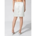 Women Solid Color Half Slip Underskirt Elastic Waist Extender