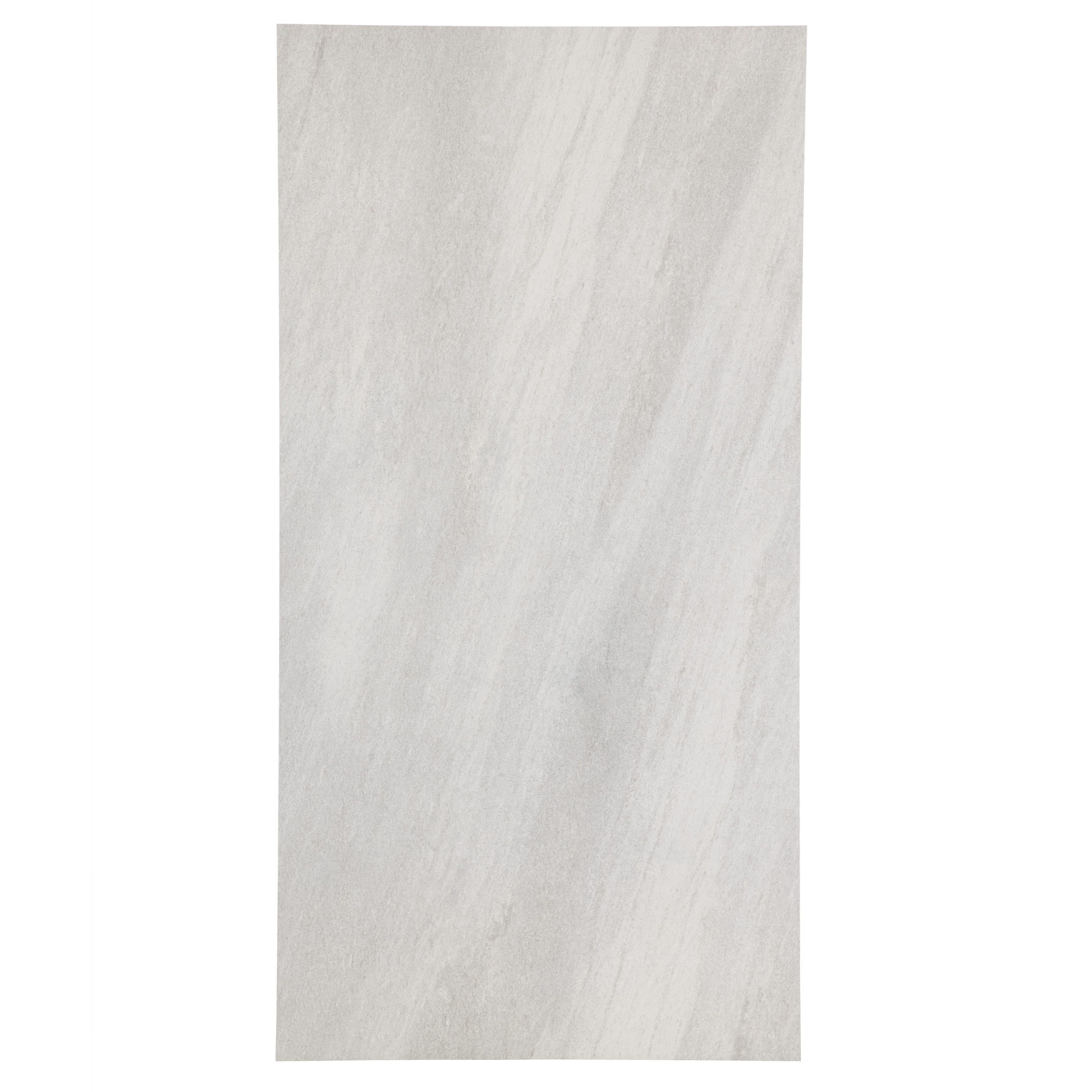 The Tile Project 24x48 Quartz Porcelain White Matte Tile (2 Pieces/ Box ...