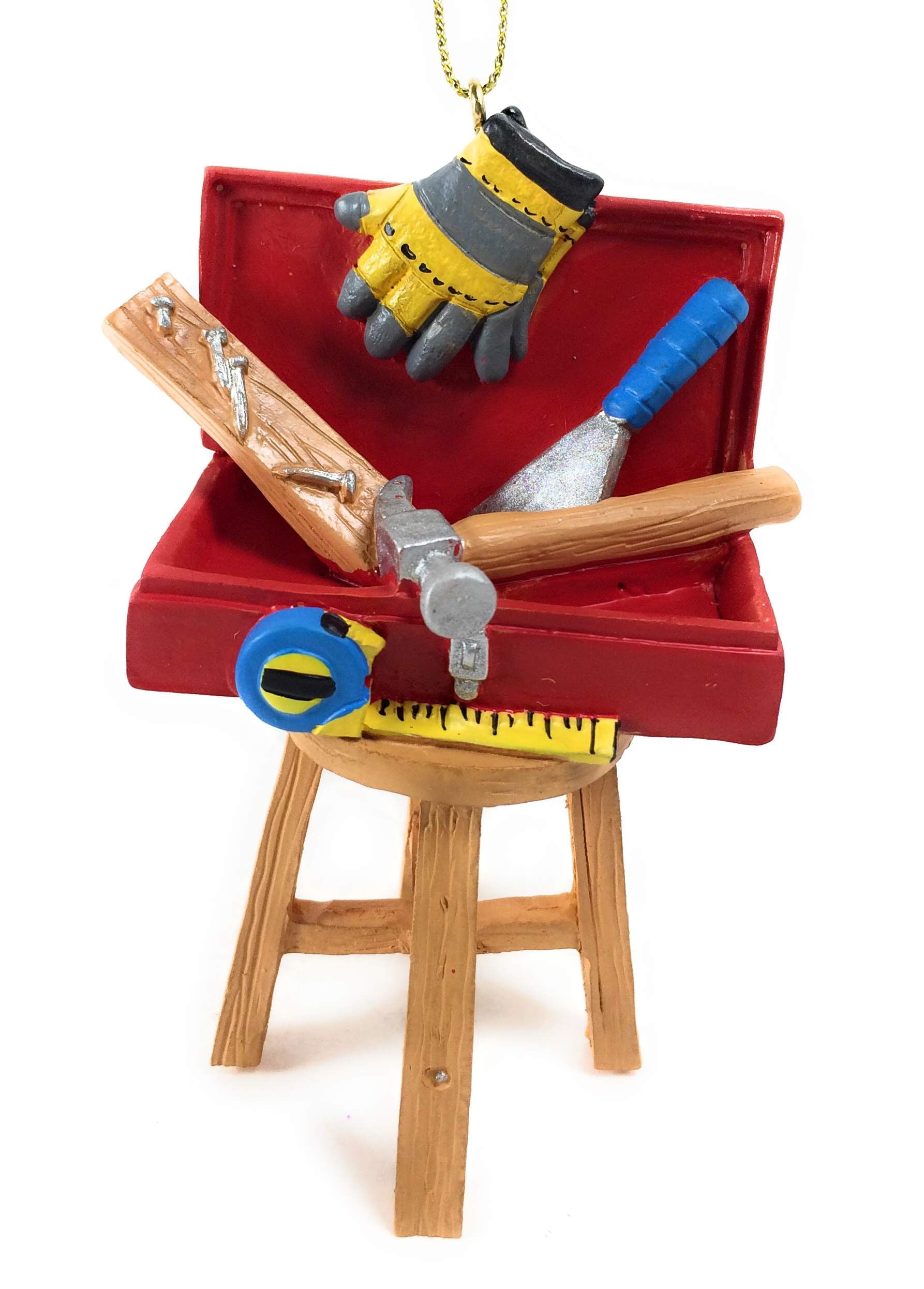 Carpenter Tool Box On Stool Ornament Resin 4 Inch - Walmart.com
