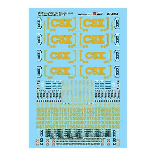 Microscale Model Railroad Decals HO Scale CSX ES44AC/EMD Diesels Dulux ...