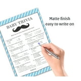 MUSTACHE Baby Shower Game — BABY TRIVIA Games — Pack of 25 — Fun Baby ...