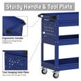3 Tray Rolling Tool Cart with Drawers, 400 LBS Capacity Tool Cart on ...