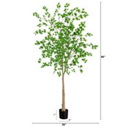 Nearly Natural 5.5ft. Money Artificial Tree in White Tower Planter ...